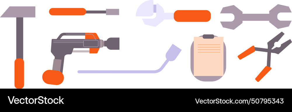 Toolbox icon repair tool set construction Vector Image