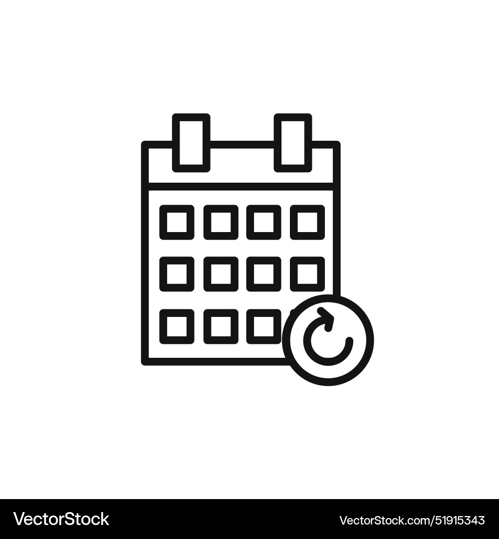 Update calendar icon set collection for web Vector Image