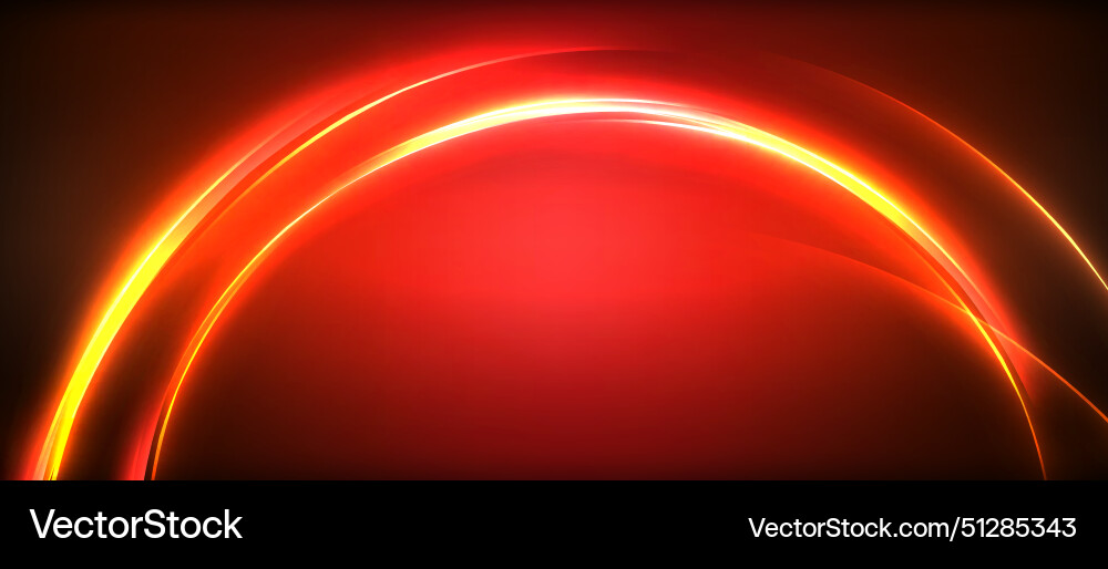 Vivid red and yellow curve set against a dark Vector Image