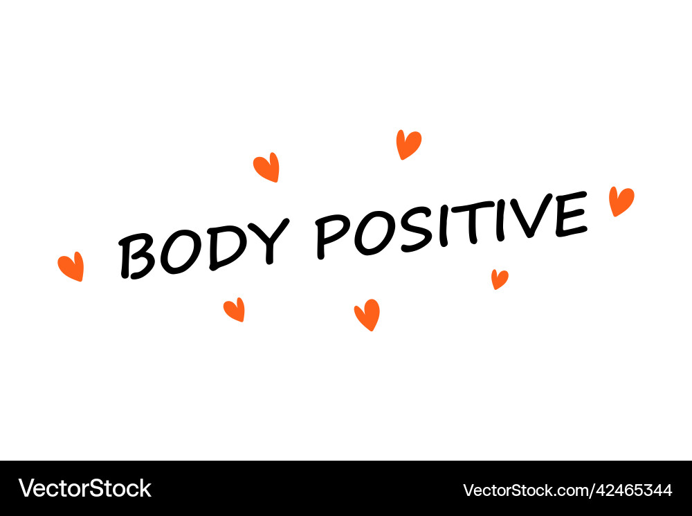 Body positive social movement plus size persons Vector Image