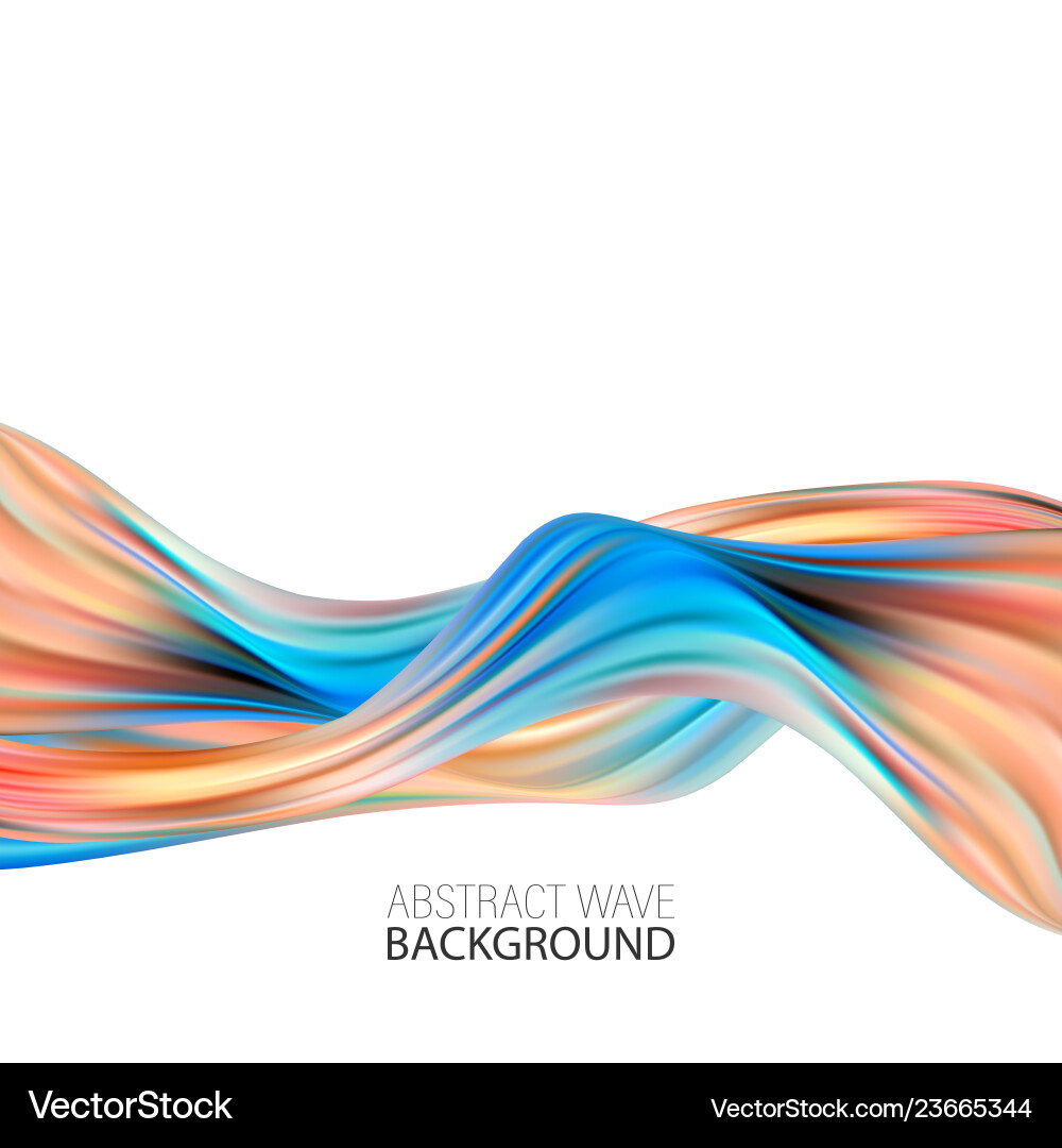 Colorful Flow Wave Background Royalty Free Vector Image