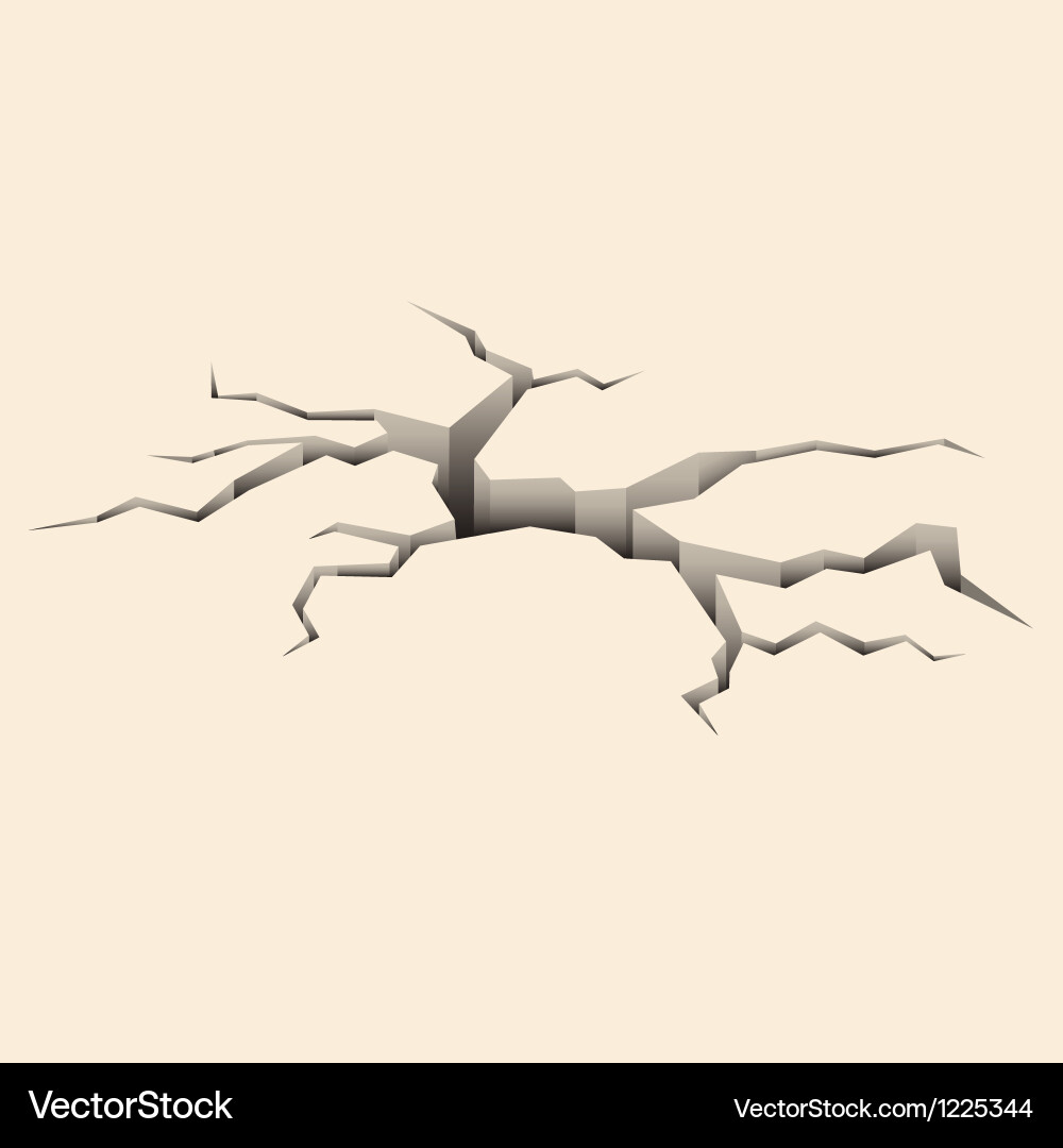Cracked ground Royalty Free Vector Image - VectorStock