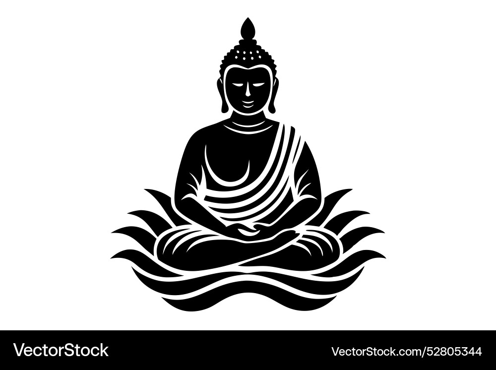 Cute buddha oriental Royalty Free Vector Image