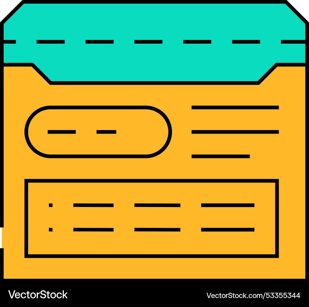 Job folder icon color Royalty Free Vector Image