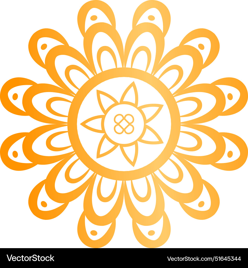 Mandala pattern graphic displays intricate radial Vector Image