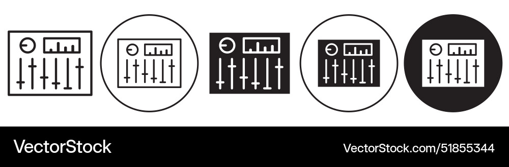 Sound mixer icon set collection for web Royalty Free Vector