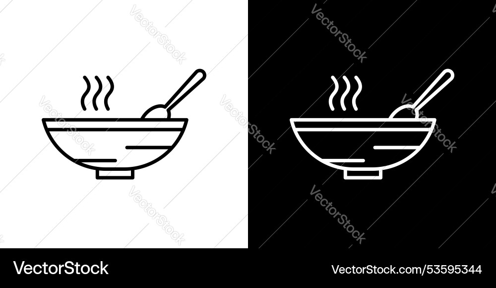Stew thin line icon set Royalty Free Vector Image