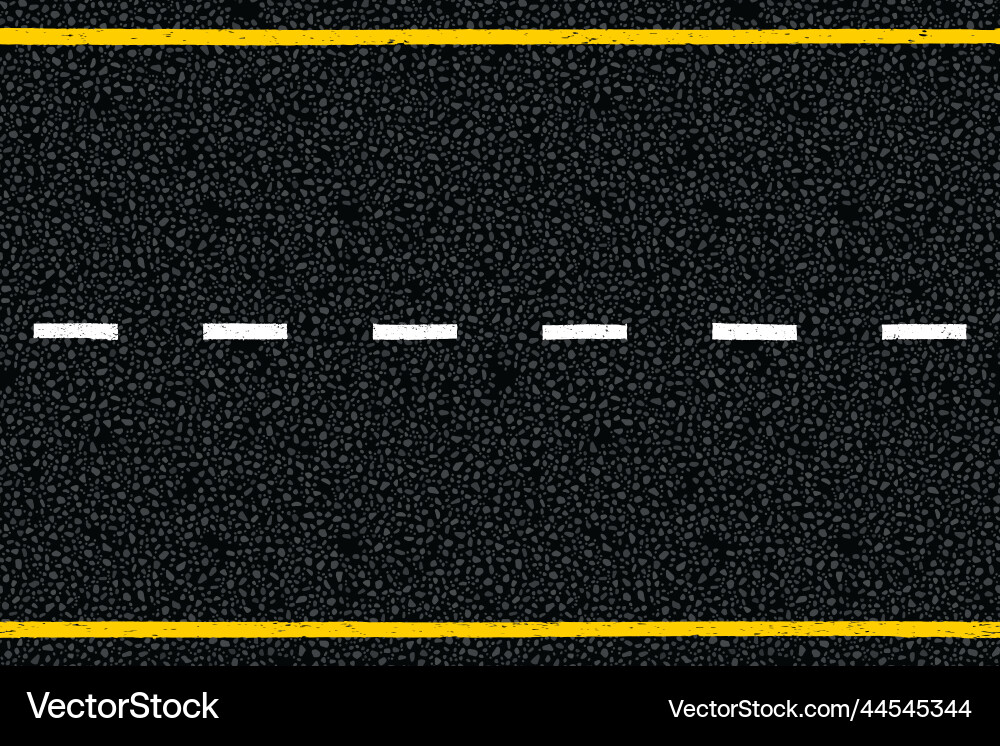 Yellow and white dotted highway traffic marks Vector Image