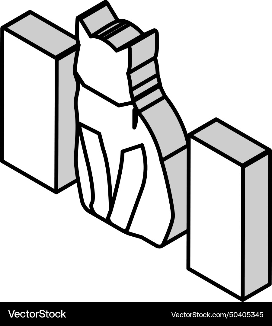 Between preposition english isometric icon Vector Image