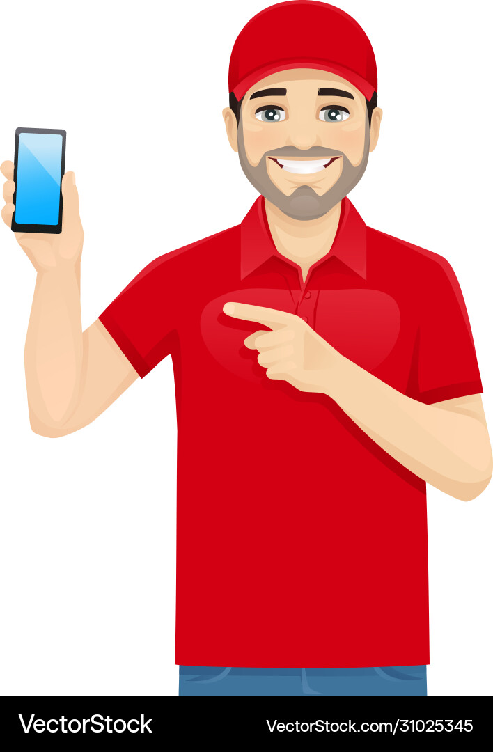 Delivery man Royalty Free Vector Image - VectorStock