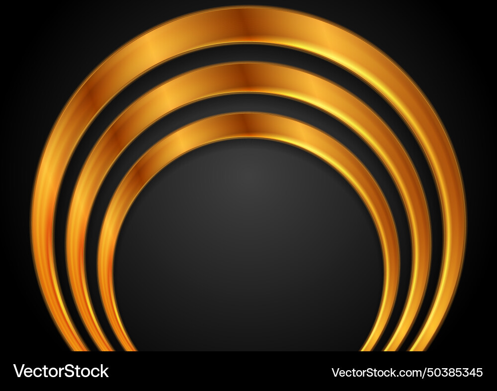 Golden arches frame abstract luxury retro Vector Image