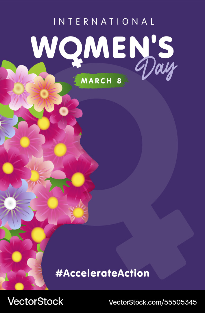 International womens day iwd 2025 creative poster Vector Image