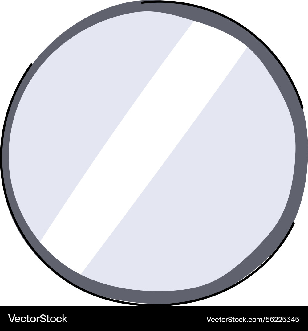 Reflection wall mirror cartoon Royalty Free Vector Image