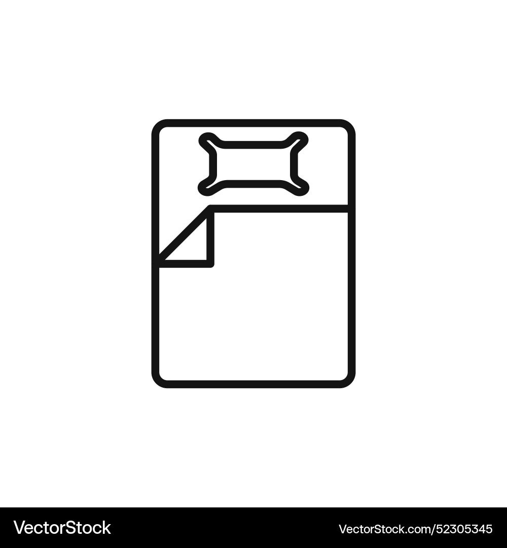 Single bed icon outline collection in black Vector Image