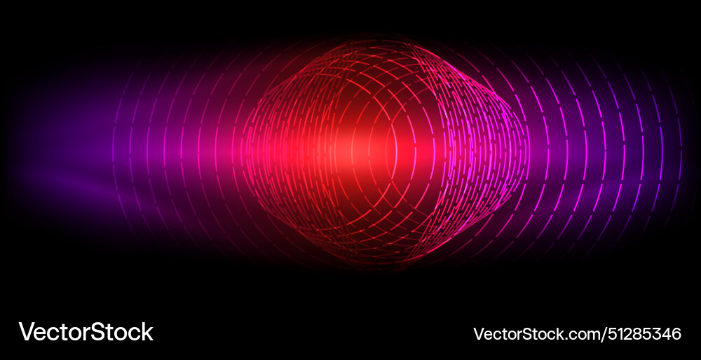 A magenta and electric blue wave on dark Vector Image