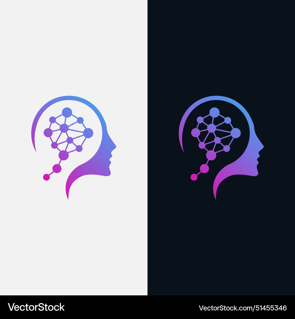 Brain tech logo Royalty Free Vector Image - VectorStock