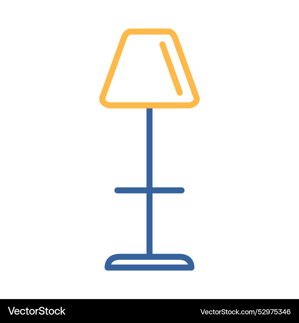 Floor lamp icon night sign graph symbol Royalty Free Vector