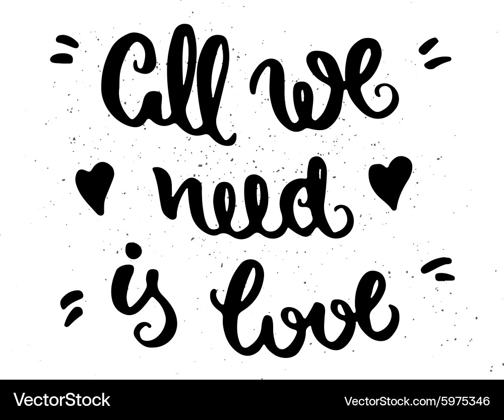 Hand drawn lettering poster Royalty Free Vector Image