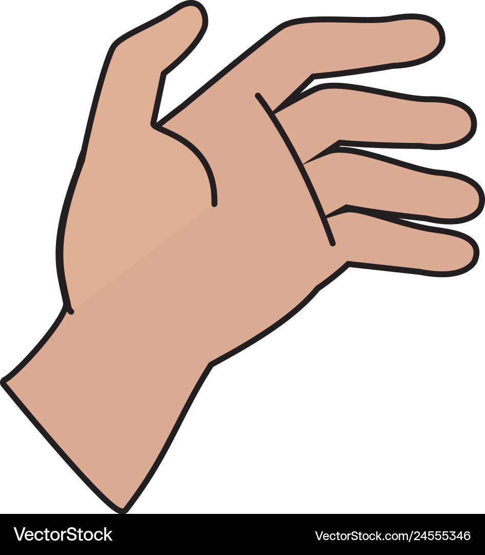 Human hand cartoon Royalty Free Vector Image - VectorStock