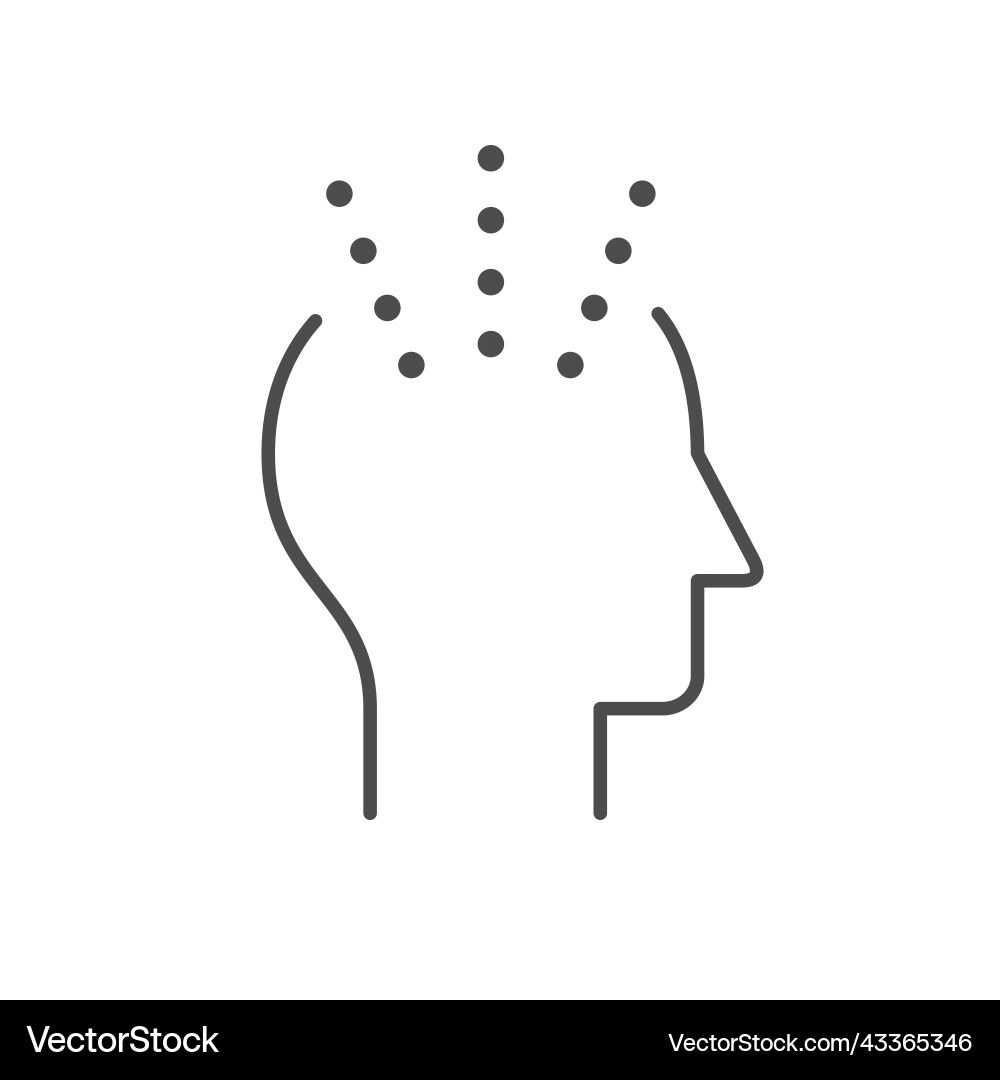 Inspiration process line outline icon Royalty Free Vector