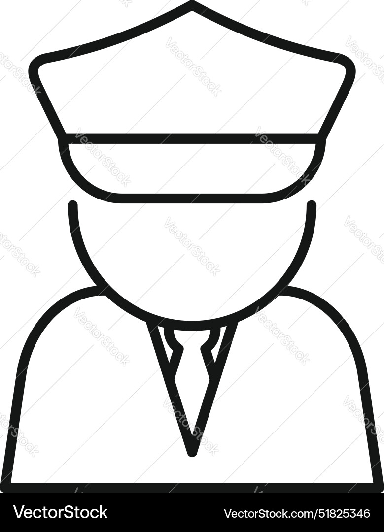 Security guard wearing a suit and tie standing Vector Image