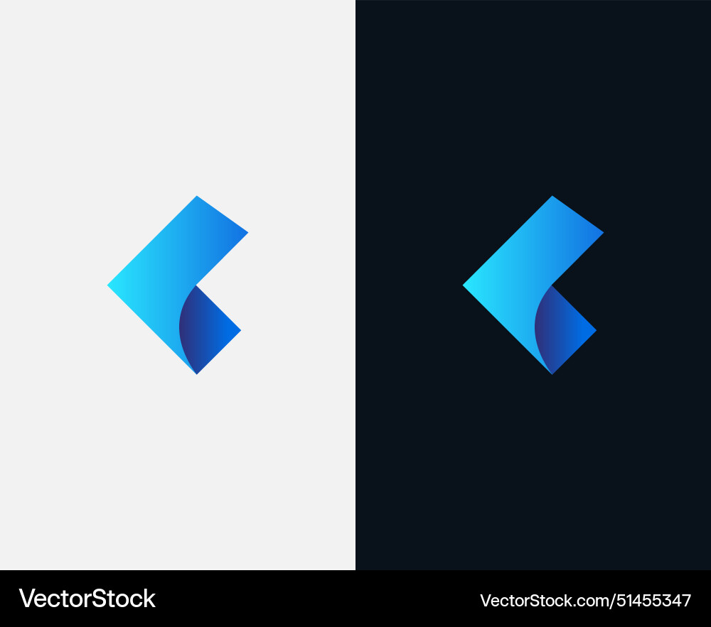C letter technology and modern logo design Vector Image