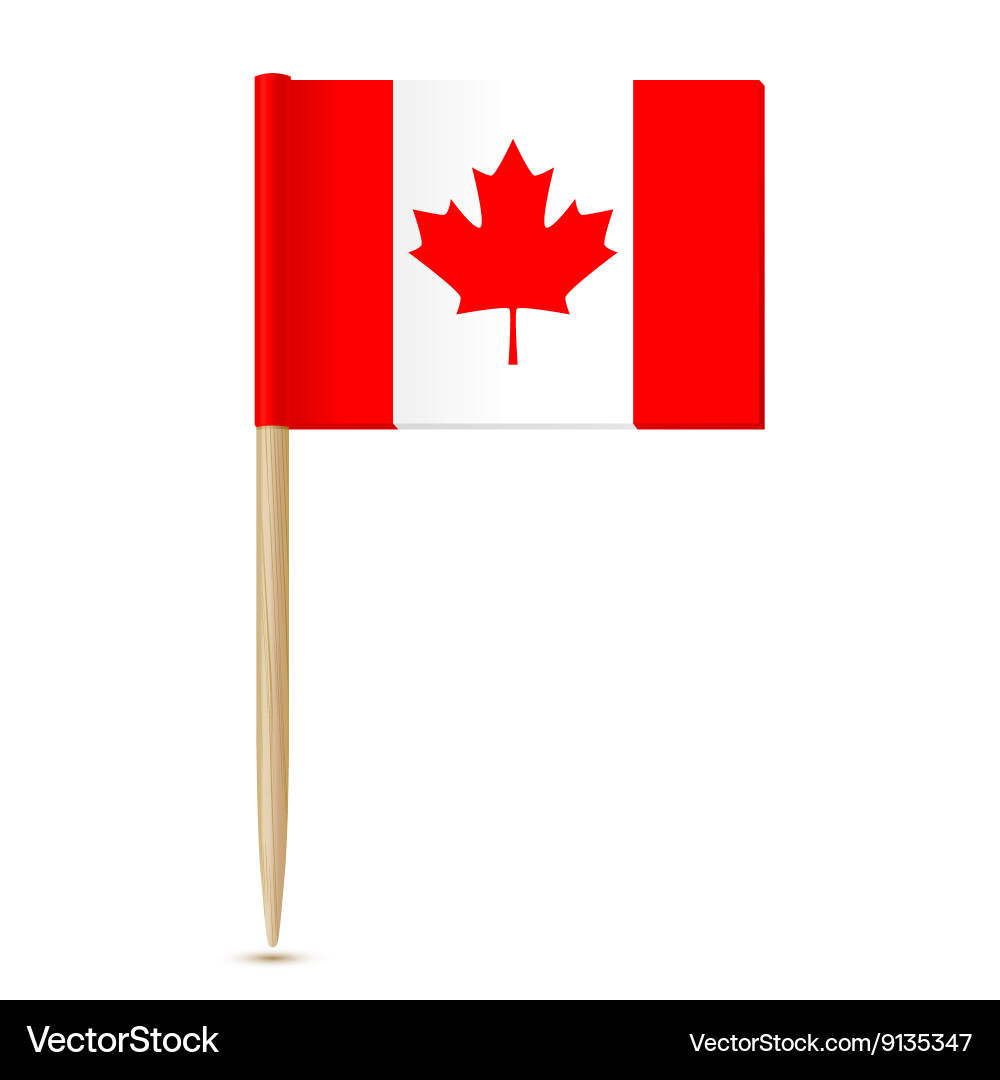 Canada flag toothpick Royalty Free Vector Image