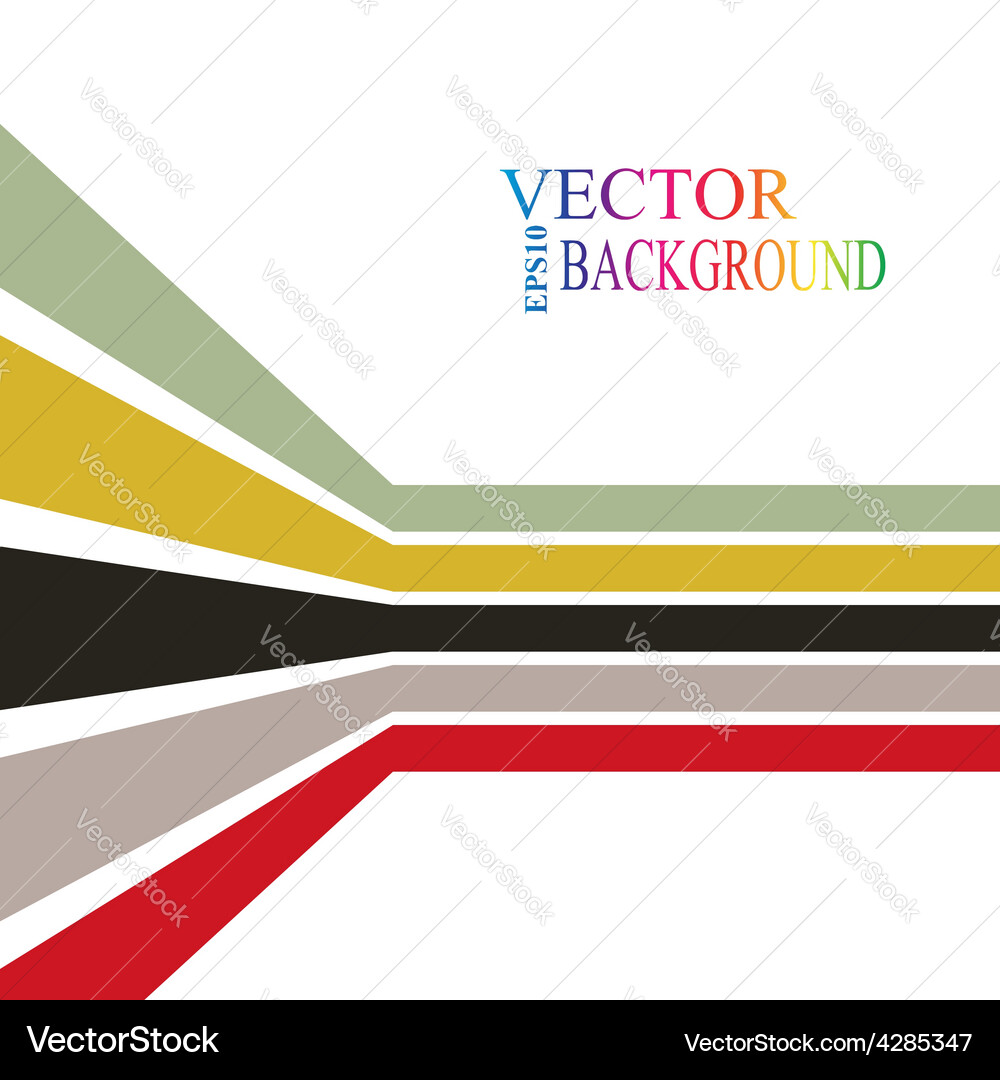 Colorful stripes with 3 d dimensional effect Vector Image
