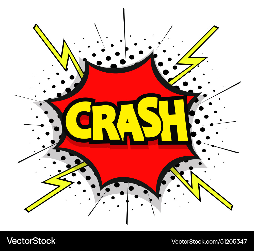 Crash comic book Royalty Free Vector Image - VectorStock