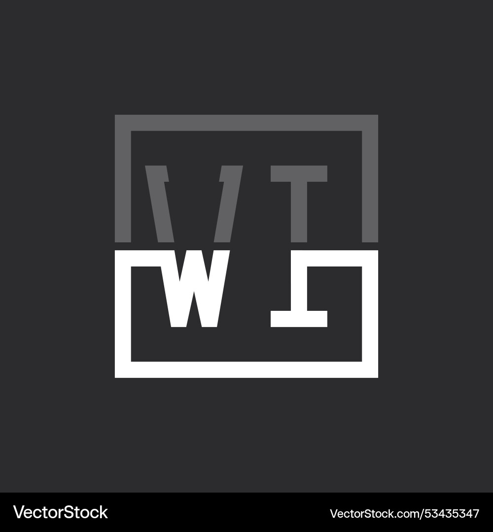 Creative modern minimalist wi letter logo design Vector Image