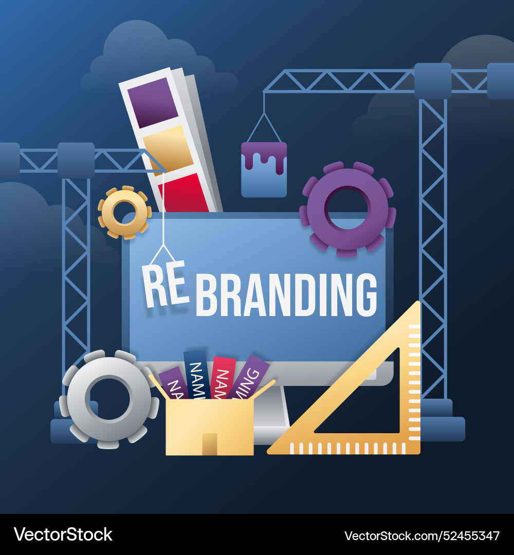 Gradient rebranding Royalty Free Vector Image - VectorStock