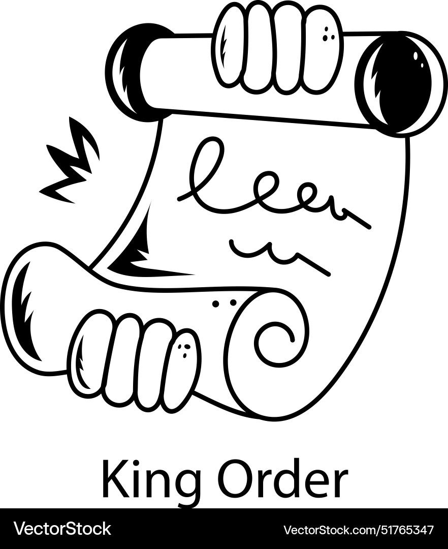 King order Royalty Free Vector Image - VectorStock