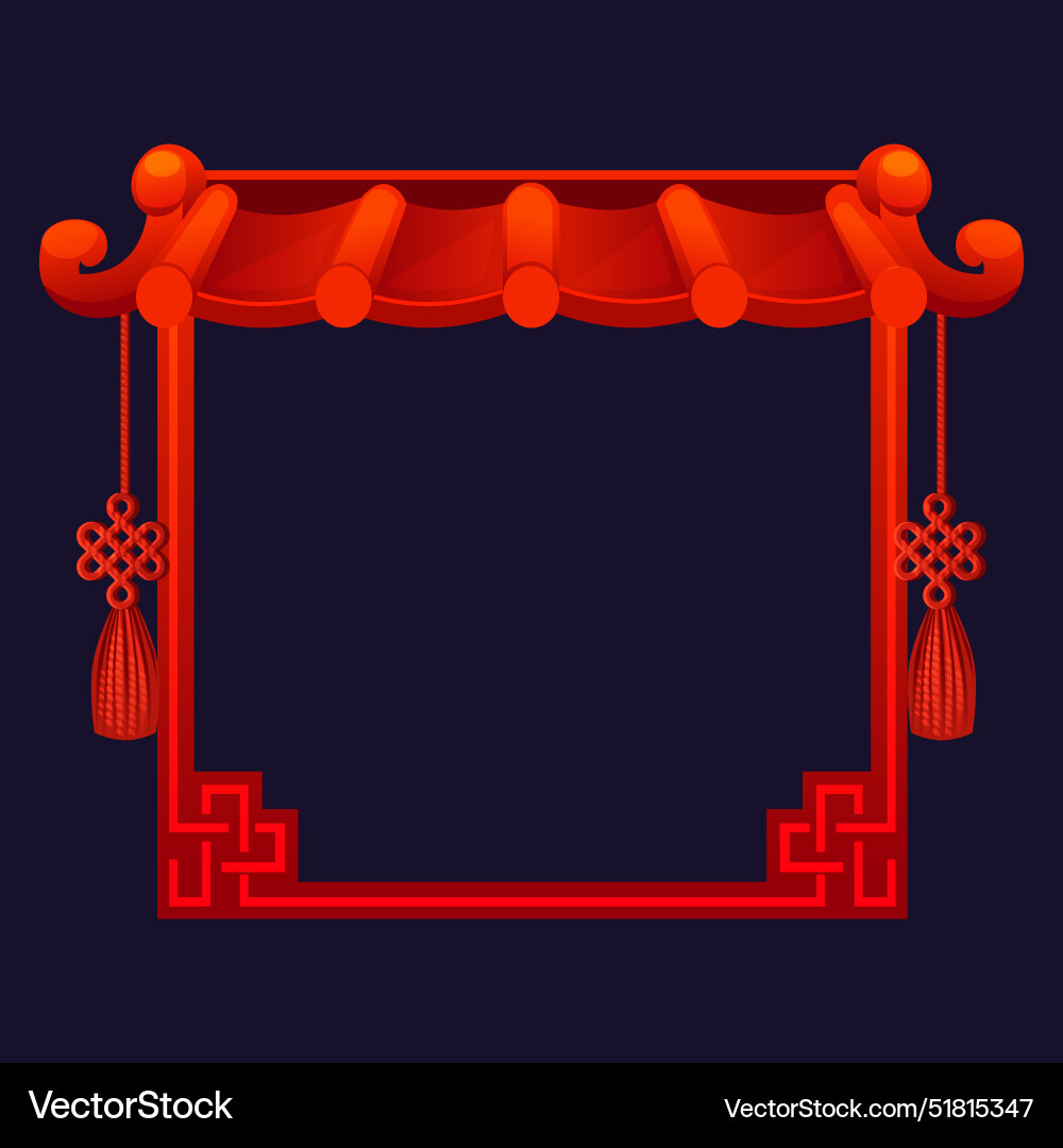Red chinese frames background Royalty Free Vector Image