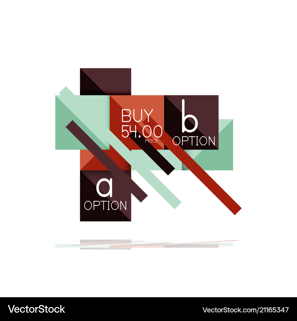 Square option infographic banner data Royalty Free Vector