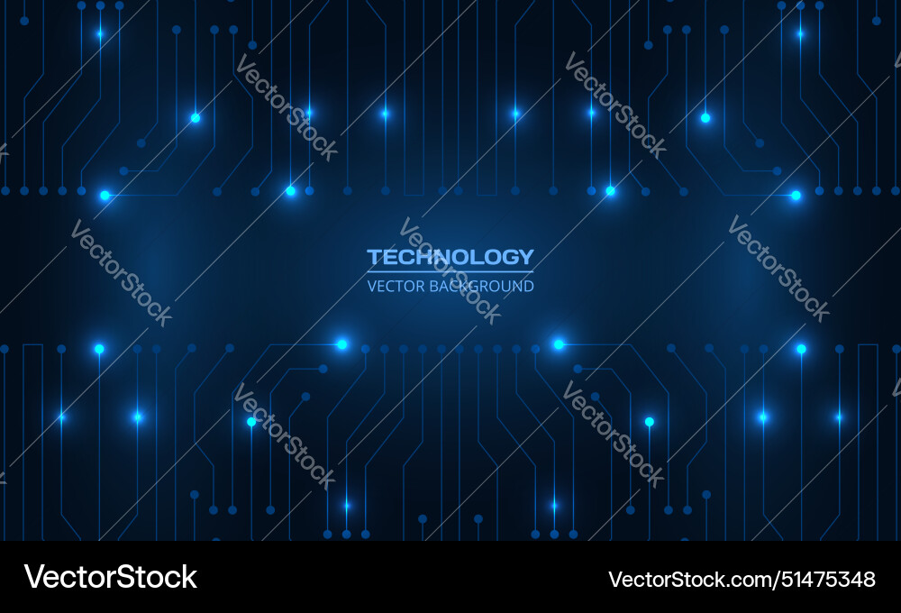 Abstract dark blue technology background Vector Image