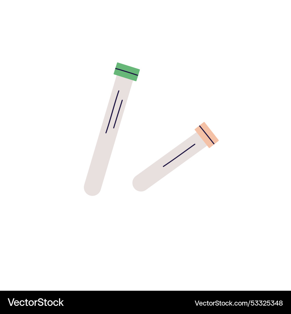 Closed plastic test tubes lab beakers vials Vector Image