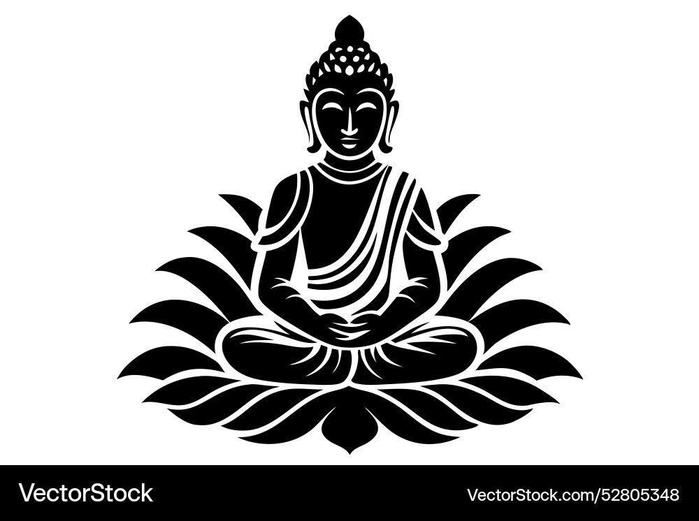 Cute buddha oriental Royalty Free Vector Image