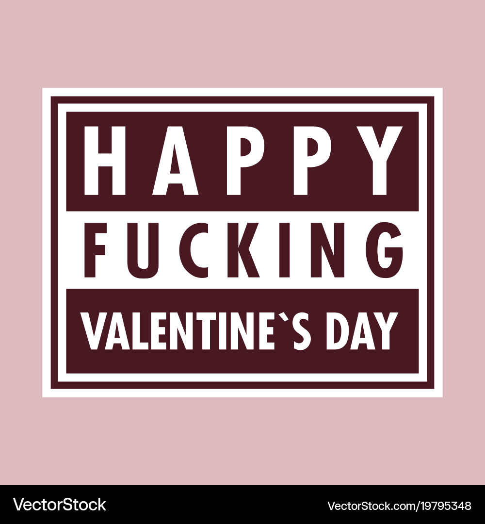 Offensive Valentine's Card Royalty Free Vector Image