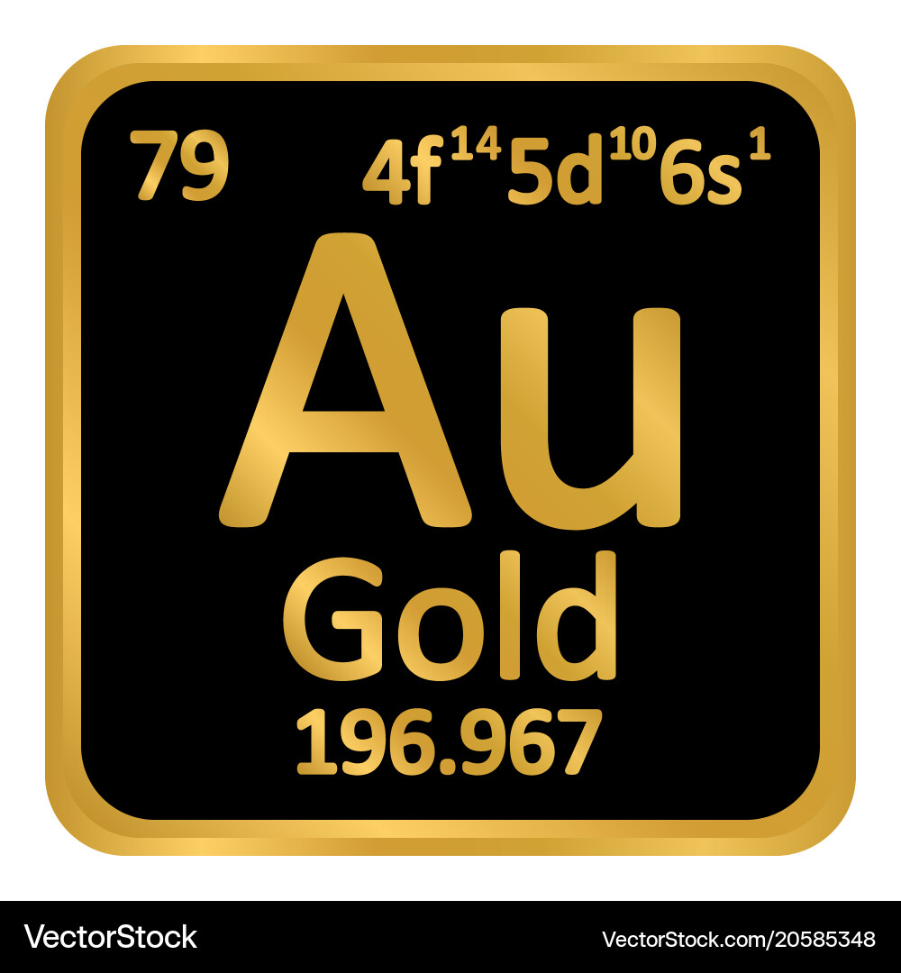 Gold Chemical Element Periodic Table Vector Images (over 120)