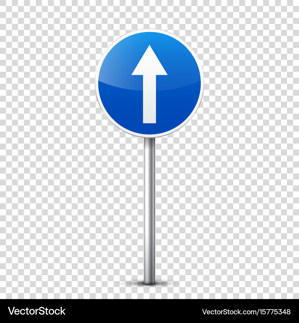 Road blue signs collection isolated on transparent