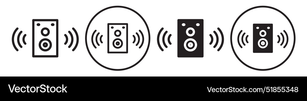 Speaker icon set collection for web Royalty Free Vector