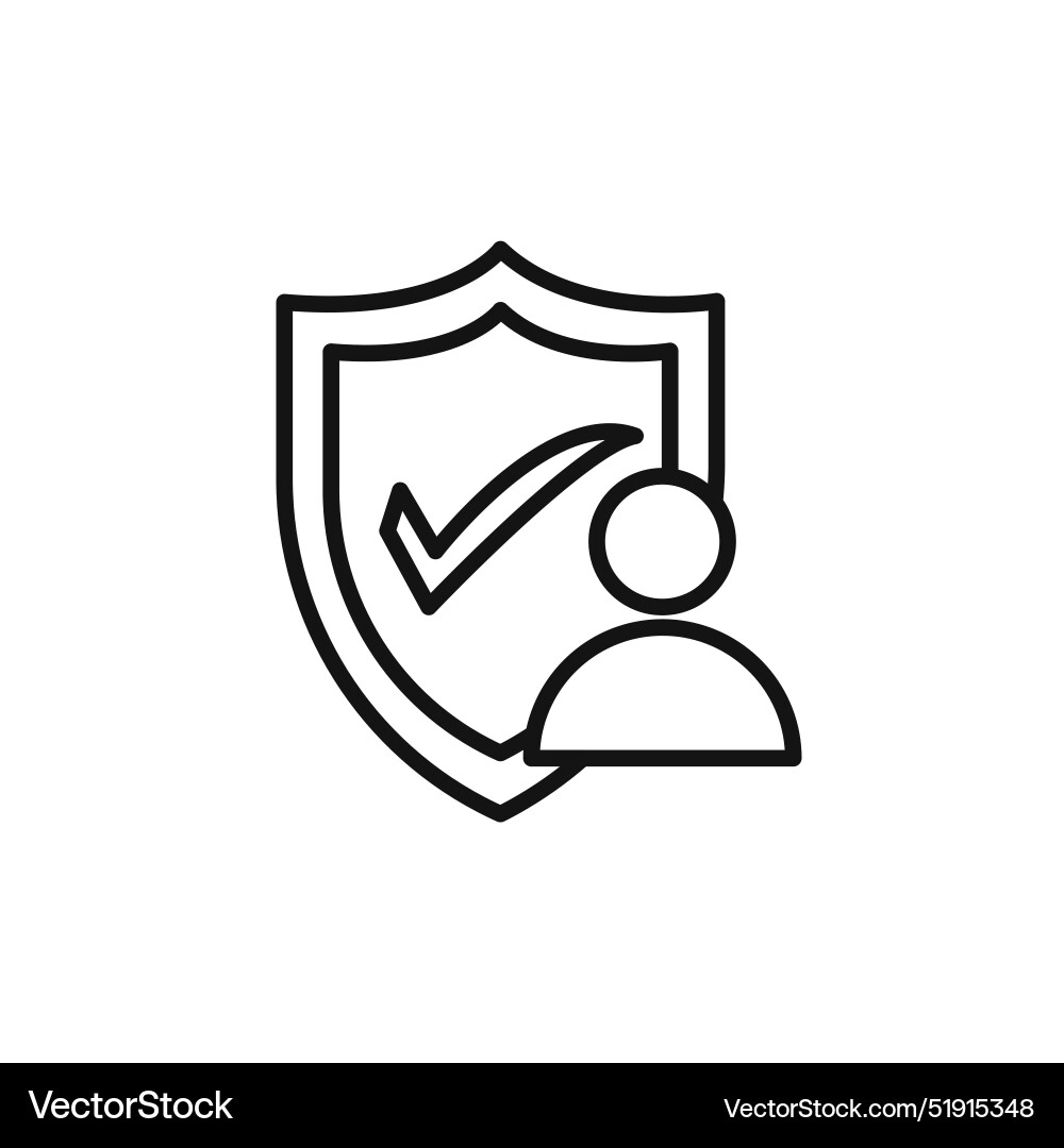 User protection shield icon set collection for web