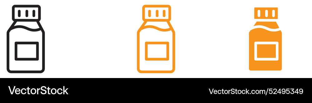 Cough syrup icon set medicine and treatment Vector Image