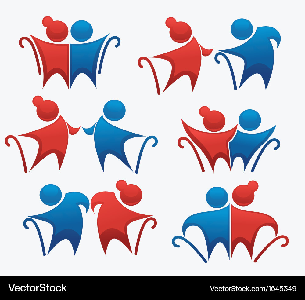 Happy old people Royalty Free Vector Image - VectorStock