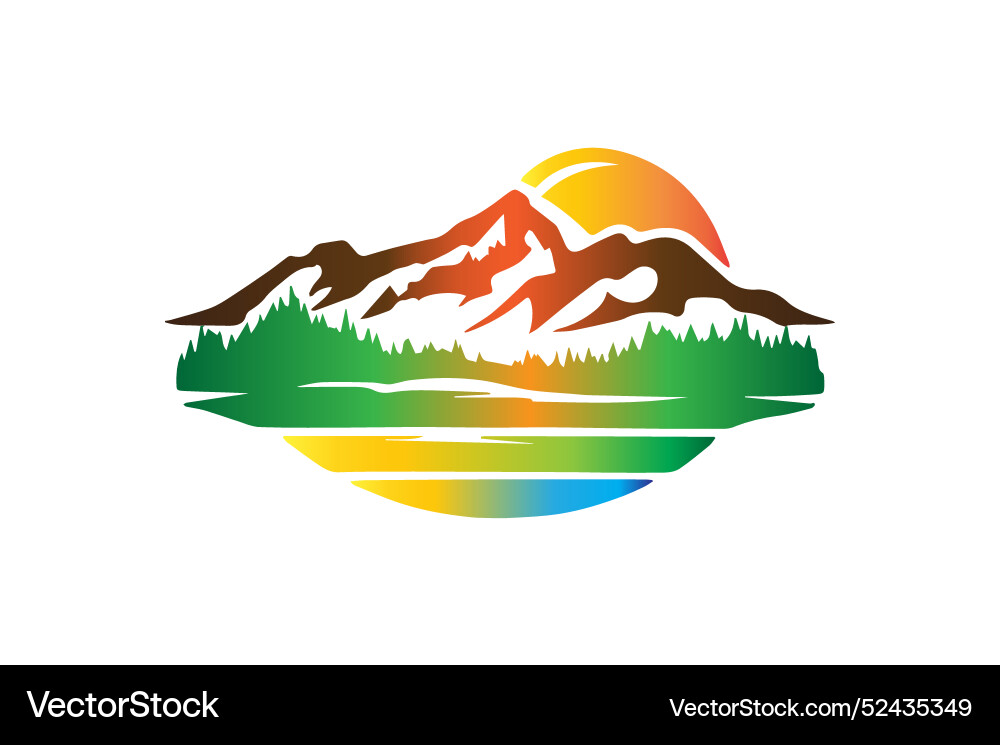 Landscape logo Royalty Free Vector Image - VectorStock