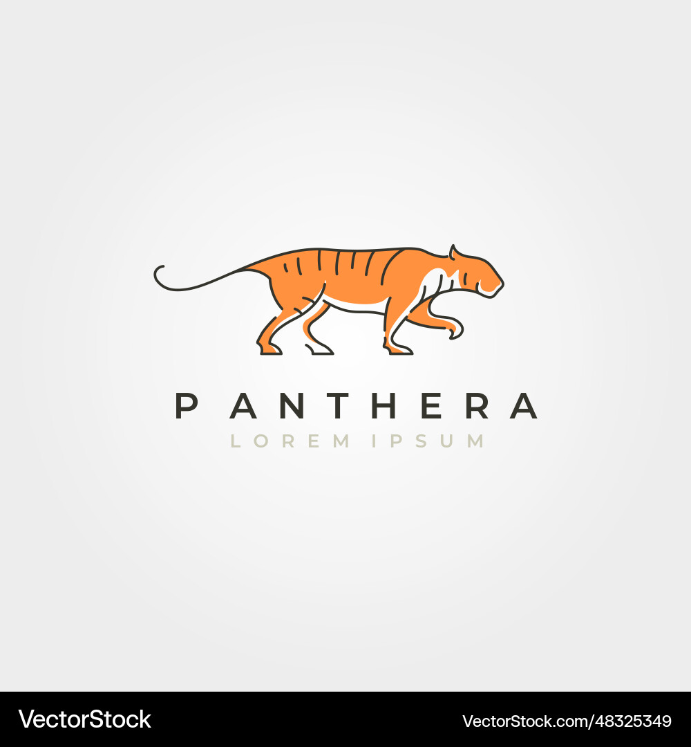 Panthera tigris tiger icon logo symbol design Vector Image