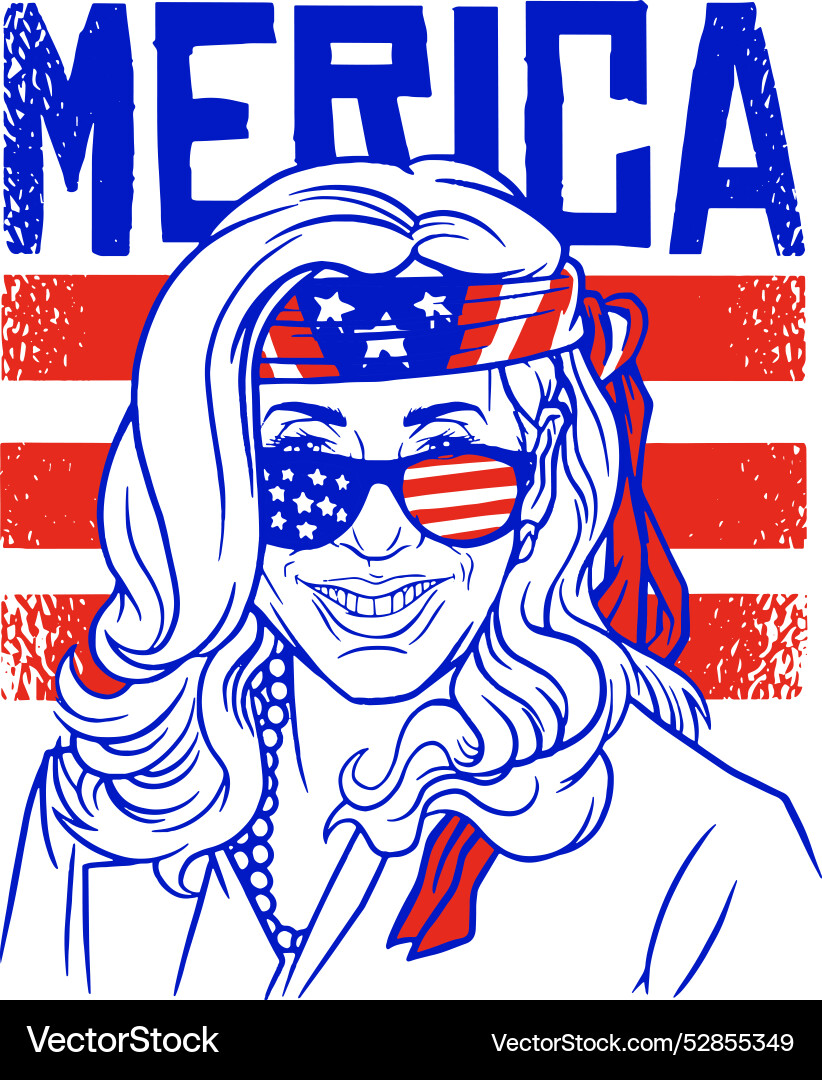 Patriotic harris Royalty Free Vector Image - VectorStock