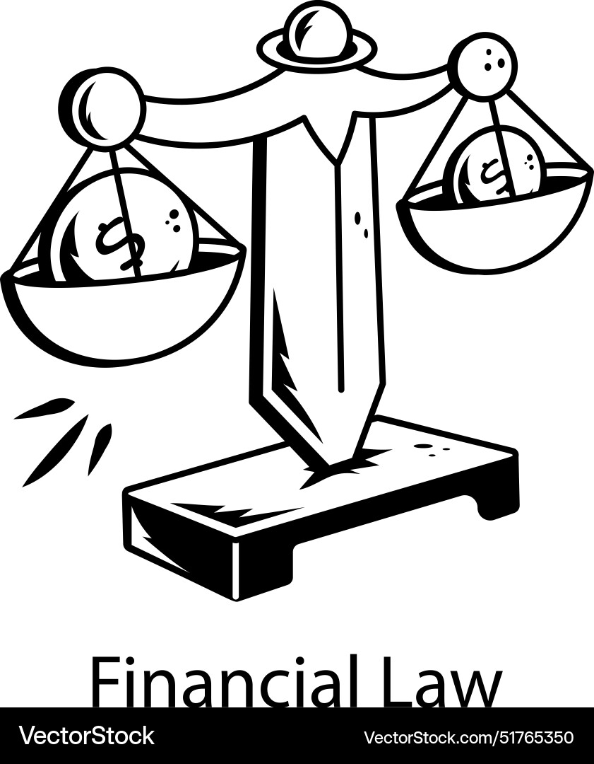 Financial law Royalty Free Vector Image - VectorStock