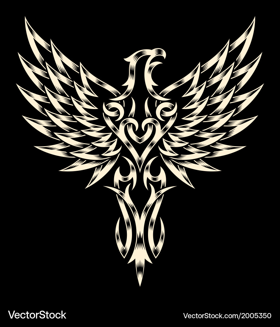 Celtic Phoenix Ornament Vector Images (60)