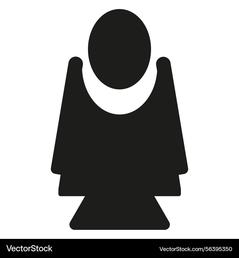 Human figure icon abstract body shape minimalist Vector Image